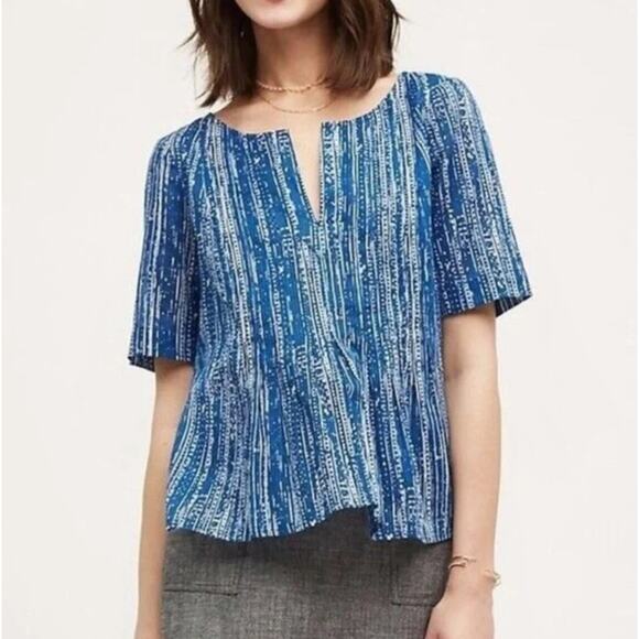Maeve | Tops | Anthropologie Maeve Swing Crop Top Orchid Island Cobalt ...